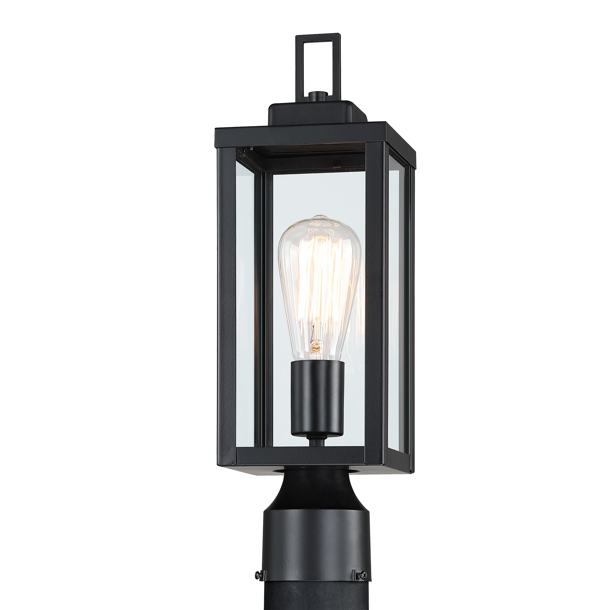 16.5"H Matte Black Post Light Head Pier Kit – Hukoro